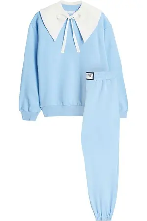 Sleeper Cottonblend Fleece Sweatshirt And Track Pants Set - Light Blue