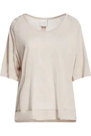 Varley Nava Cutout Tencel™ And Linen-blend Jersey T-shirt - Stone