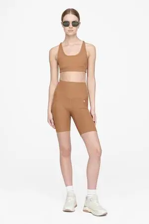 ANINE BING Blake Biker Short - Camel