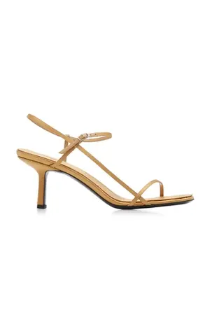 THE ROW Bare Satin Sandals Gold