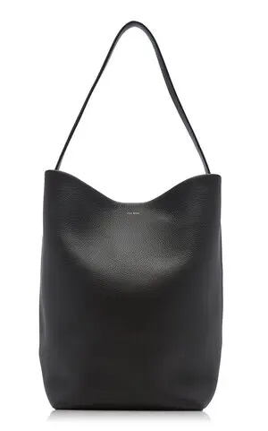 THE ROW Large Park N/s Leather Tote Bag - Black