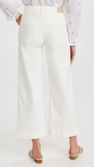 Paige Vanessa Wide Leg Jeans - Light Ecru