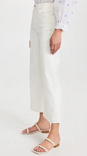 Paige Vanessa Wide Leg Jeans - Light Ecru