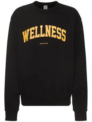 Sporty & Rich Wellness Ivy Crewneck Sweatshirt - Black