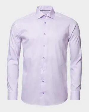 Eton Textured Solid Slim-fit Dress Shirt - Light Purple