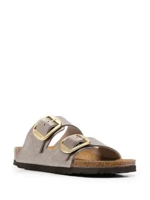 BIRKENSTOCK Metallic-effect Flat Sandals - Neutrals