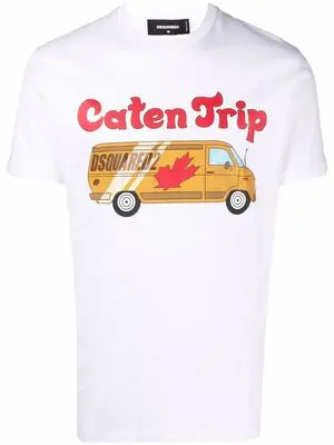 Dsquared2 Caten Trip Graphic T-shirt - White