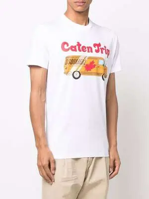 Dsquared2 Caten Trip Graphic T-shirt - White