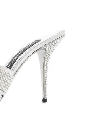 Dolce & Gabbana Crystal-embellished Heeled Sandals - Silver