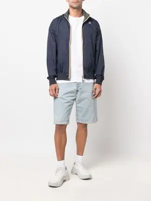 K-WAY Reversible Stripe-detail Jacket - Blue