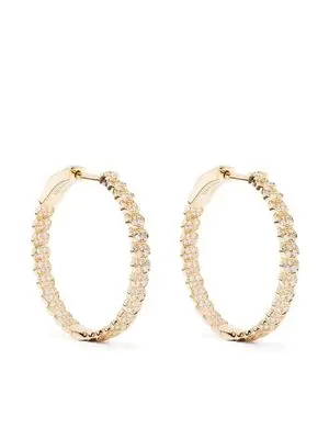 ANITA KO 18kt Yellow Diamond Hoop Earrings - Gold