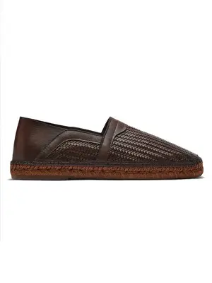 massimo dutti - Woven Leather Espadrilles - Limited Edition