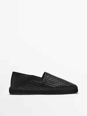 massimo dutti - Woven Leather Espadrilles - Limited Edition