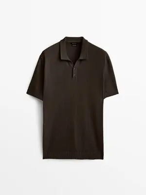 Massimo Dutti Cotton Polo Sweater Limited Edition