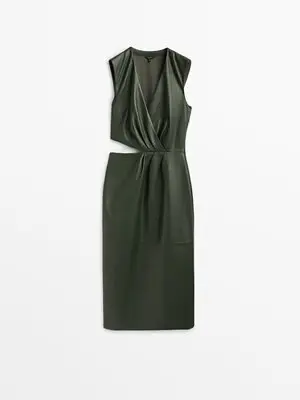 massimo dutti leather dress Massimo Dutti's New-In Section Is Perfect for Autumn