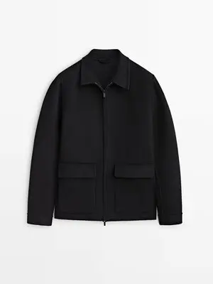Massimo Dutti Wool Jacket With Zip Limited Edition