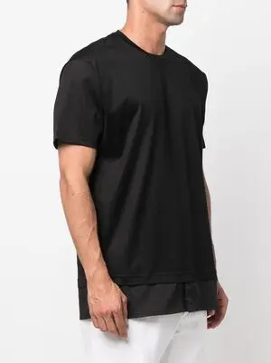 LOW BRAND Logo-patch Layered T-shirt