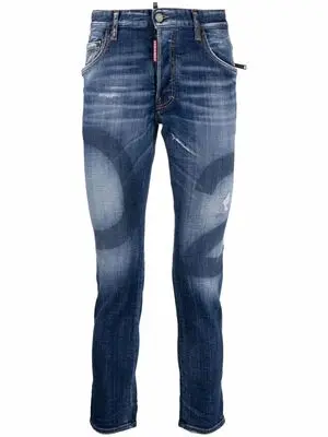 Dsquared2 Logo-print Skinny Jeans - Blue
