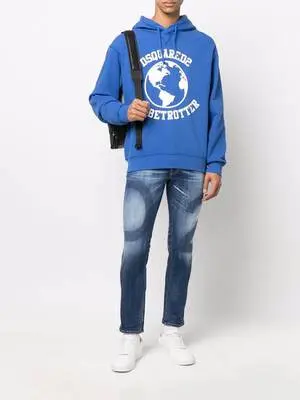 Dsquared2 Logo-print Skinny Jeans - Blue
