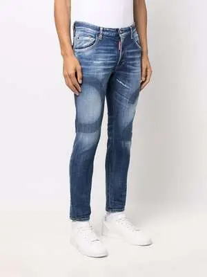 Dsquared2 Logo-print Skinny Jeans - Blue