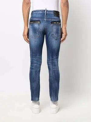 Dsquared2 Logo-print Skinny Jeans - Blue