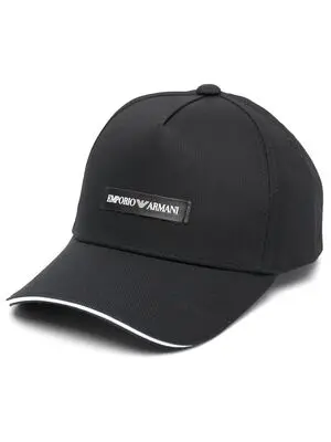 Emporio Armani Logo-patch Cap - Black