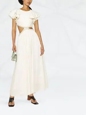 Zimmermann Cut-out Detail Pinstripe Dress