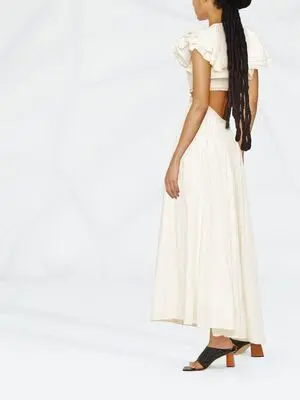 Zimmermann Cut-out Detail Pinstripe Dress
