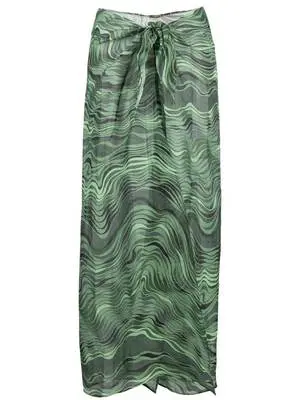 Cult Gaia Nila Cover-up Skirt - Green