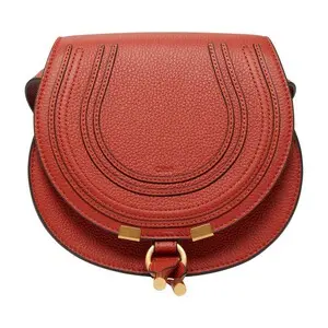 Chloé Marcie Shoulder Bag Red Ochre