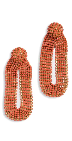 Deepa Gurnani Deepa Gurnani Bianca Earrings Coral