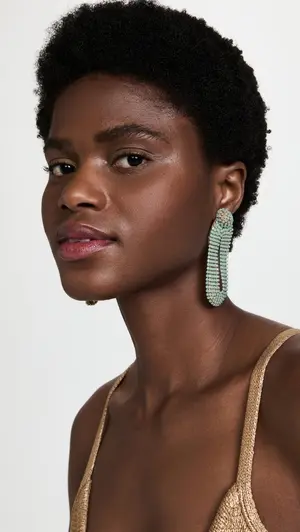 Deepa Gurnani Bianca Earrings - Turquoise