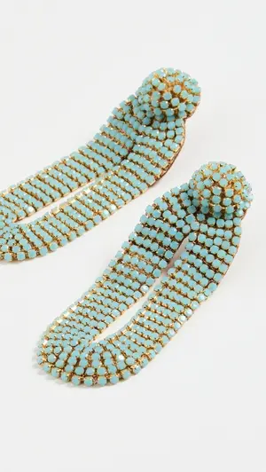 Deepa Gurnani Bianca Earrings - Turquoise