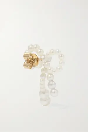 Sophie Bille Brahe Rosette De Perles 14-karat Gold Pearl Earrings