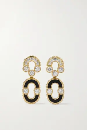 VILTIER Magnetic Solo 18-karat Onyx And Diamond Earrings - Gold