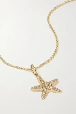 SYDNEY EVAN Starfish Diamond Necklace - Gold