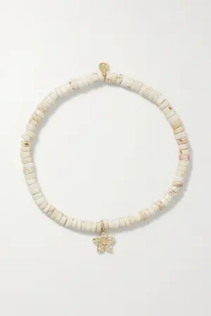 SYDNEY EVAN Small Plumeria Bracelet - White