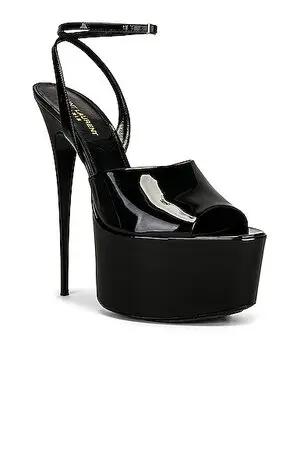 Saint Laurent Kika Platform Sandals In Black