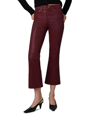 Joe's Jeans The Callie Coated High Rise Cropped Bootcut Jeans - Syrah