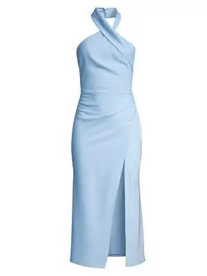 Misha Collection Women's Rosanna Halter-Neck Midi-Dress - Bluebell  - Bluebell