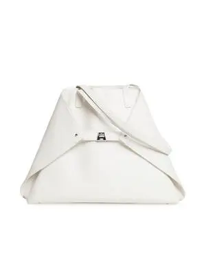 Akris Women's AI Medium Leather Shoulder Bag - White White