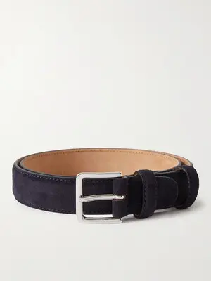 Mr P. 3cm Suede Belt - Blue