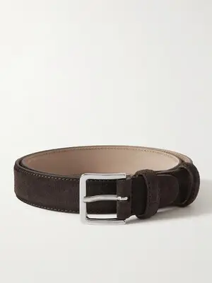 Mr P. 3cm Suede Belt - Brown