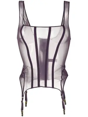MAISON CLOSE Maison Close L'amoureuse Combination Corset Purple