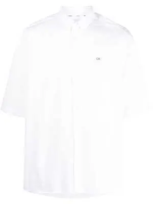 Calvin Klein Short-sleeve Stretch-cotton Shirt