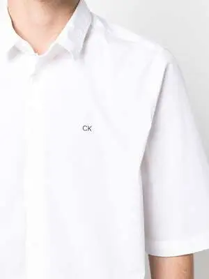 Calvin Klein Short-sleeve Stretch-cotton Shirt