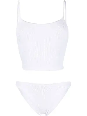 Hunza G Crinkle-knit Tankini Set