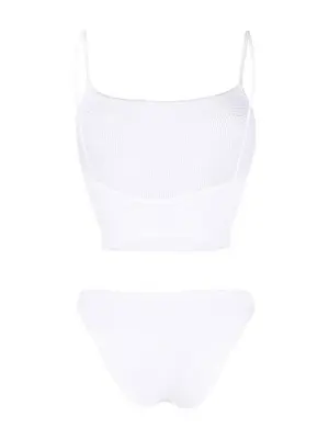 Hunza G Crinkle-knit Tankini Set