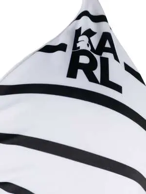 Karl Lagerfeld Striped Logo-print Bikini