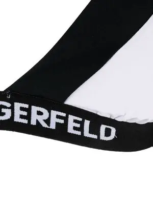 Karl Lagerfeld Logo-trim Triangle Bikini Top